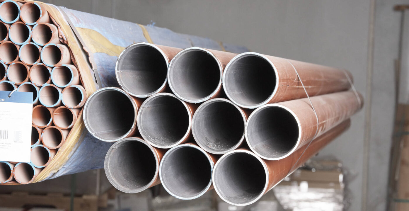 Red Painted Pipe - Antec Construction